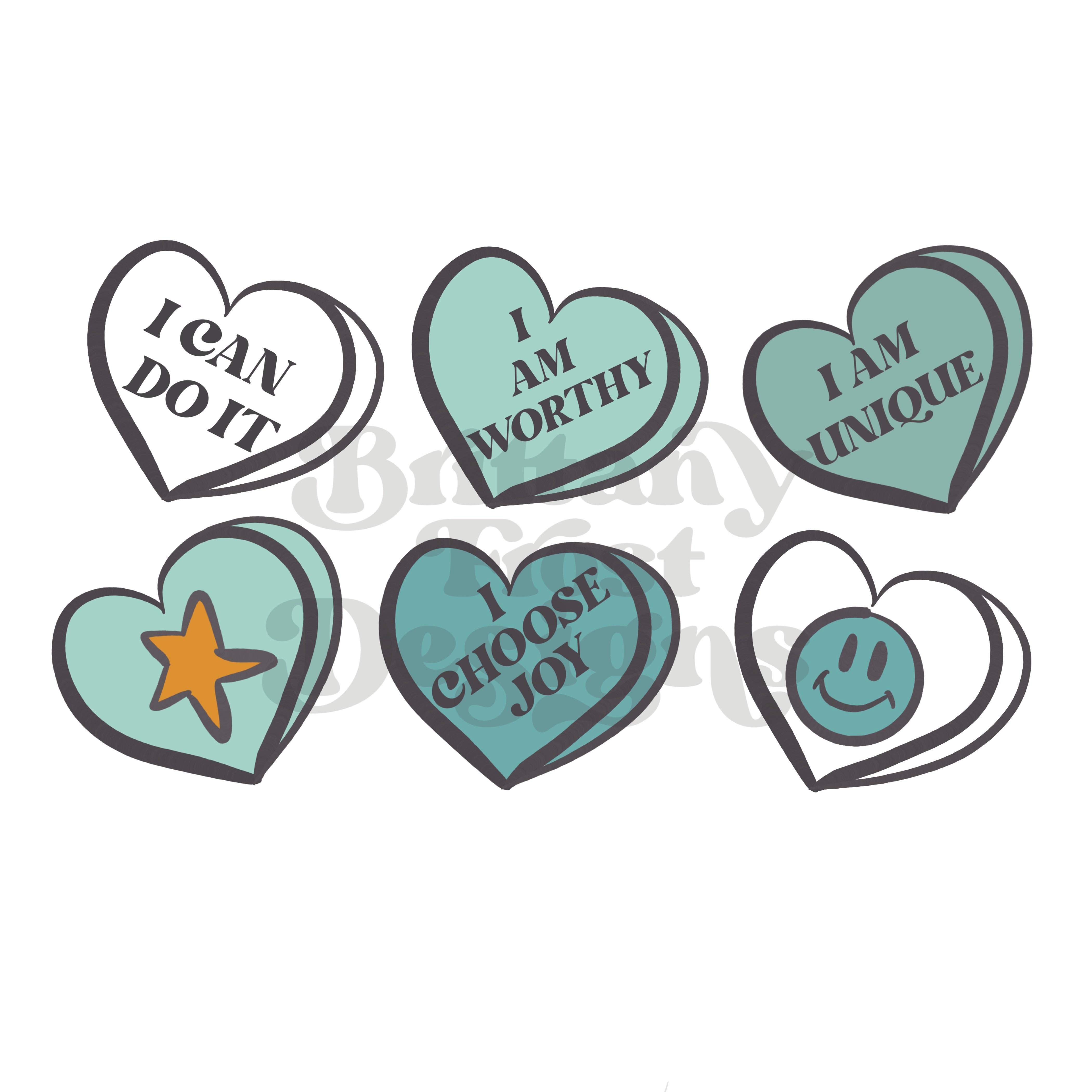 Blue Positive Affirmations PNG Sublimation – Brittany Frost Designs