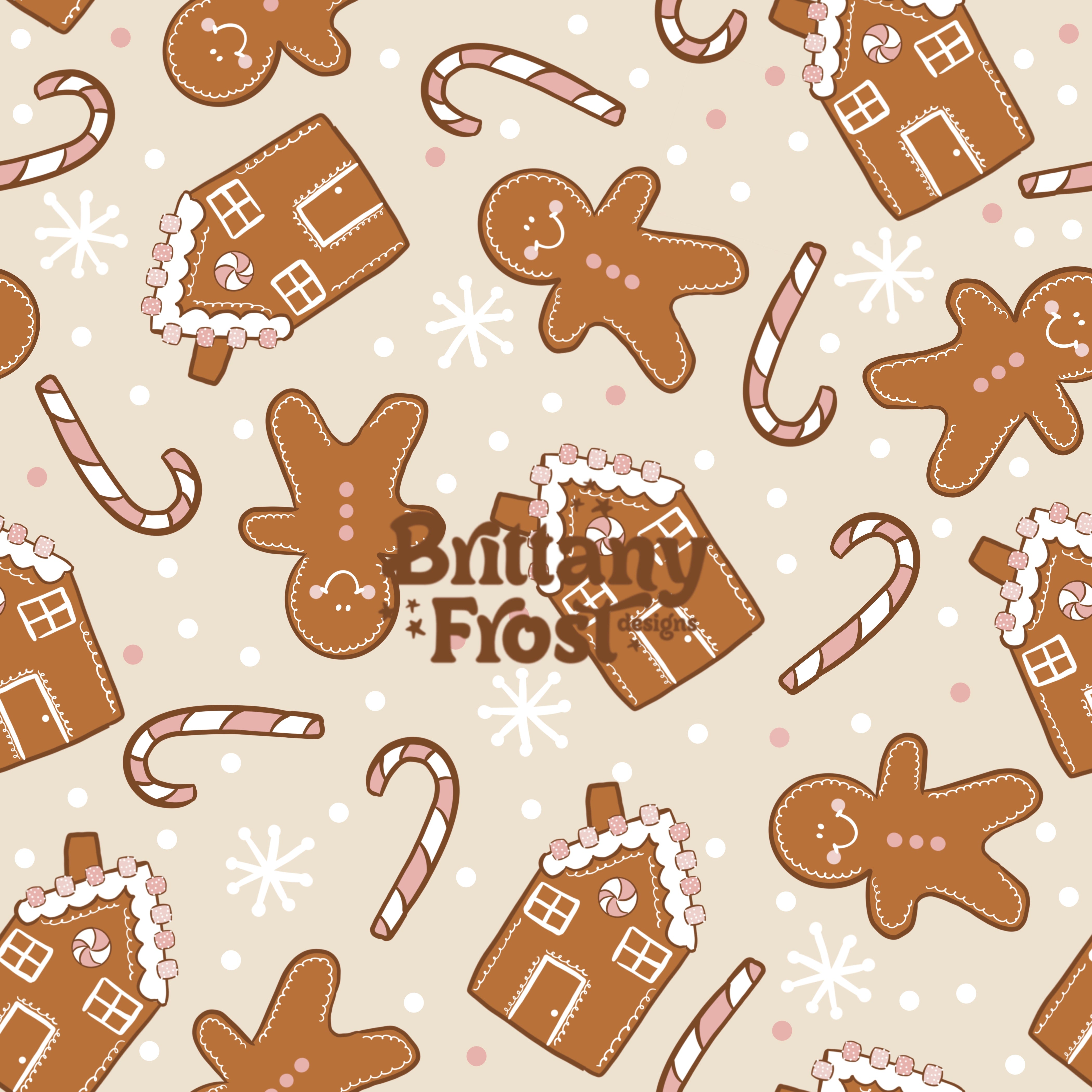 Pink Gingerbread Men – Brittany Frost Designs