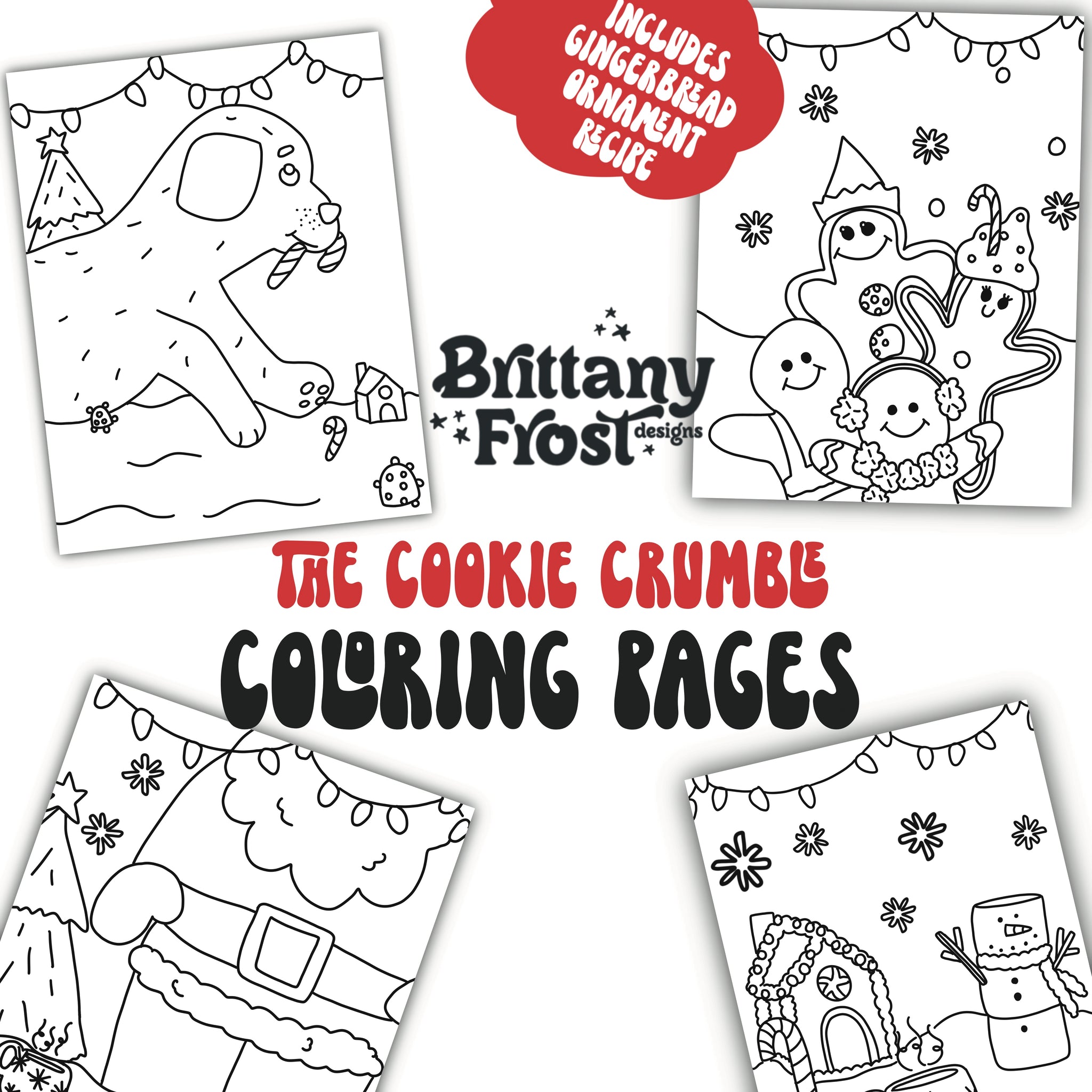 The Cookie Crumble Coloring Pages – Brittany Frost Designs