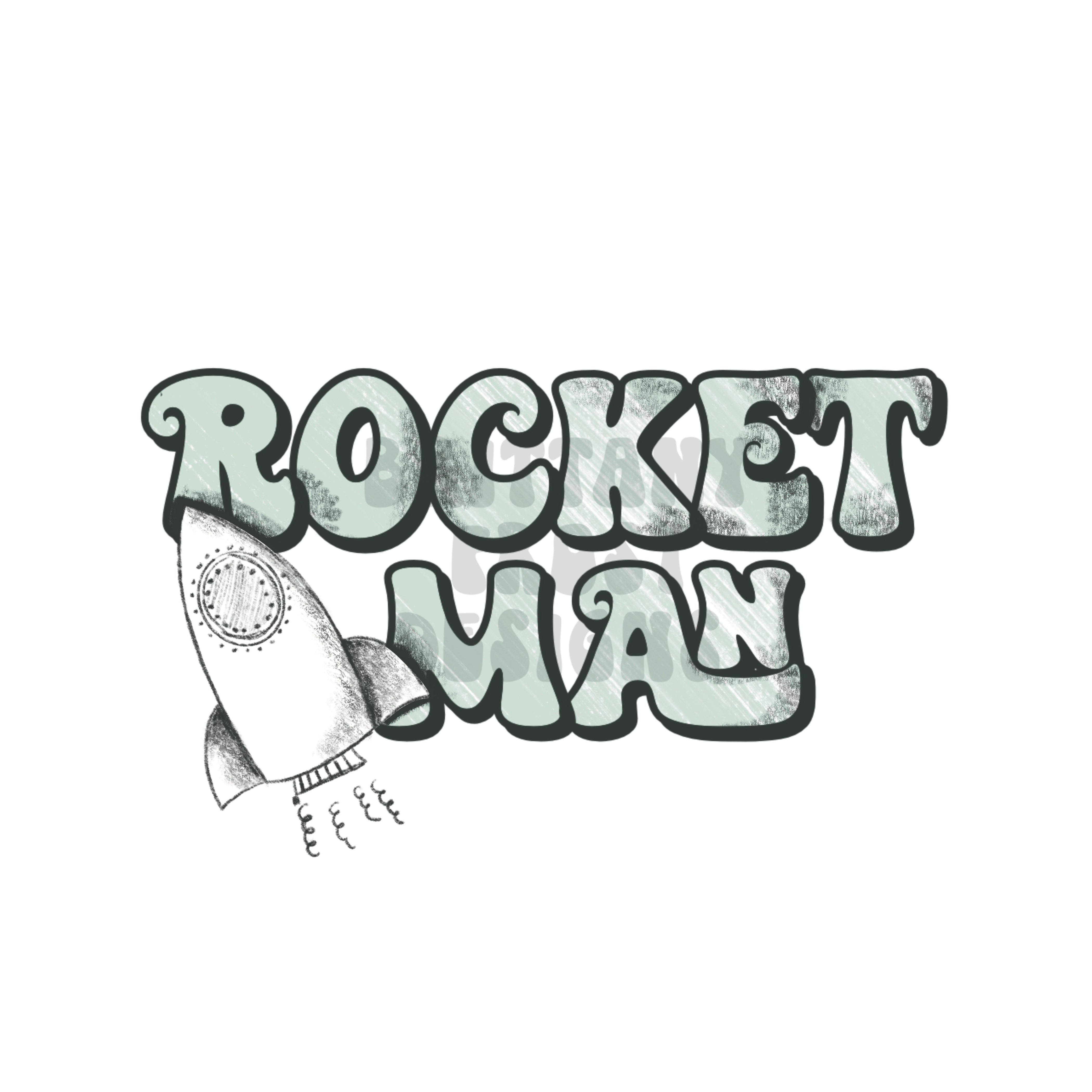 Rocket Man Space Sublimation PNG – Brittany Frost Designs