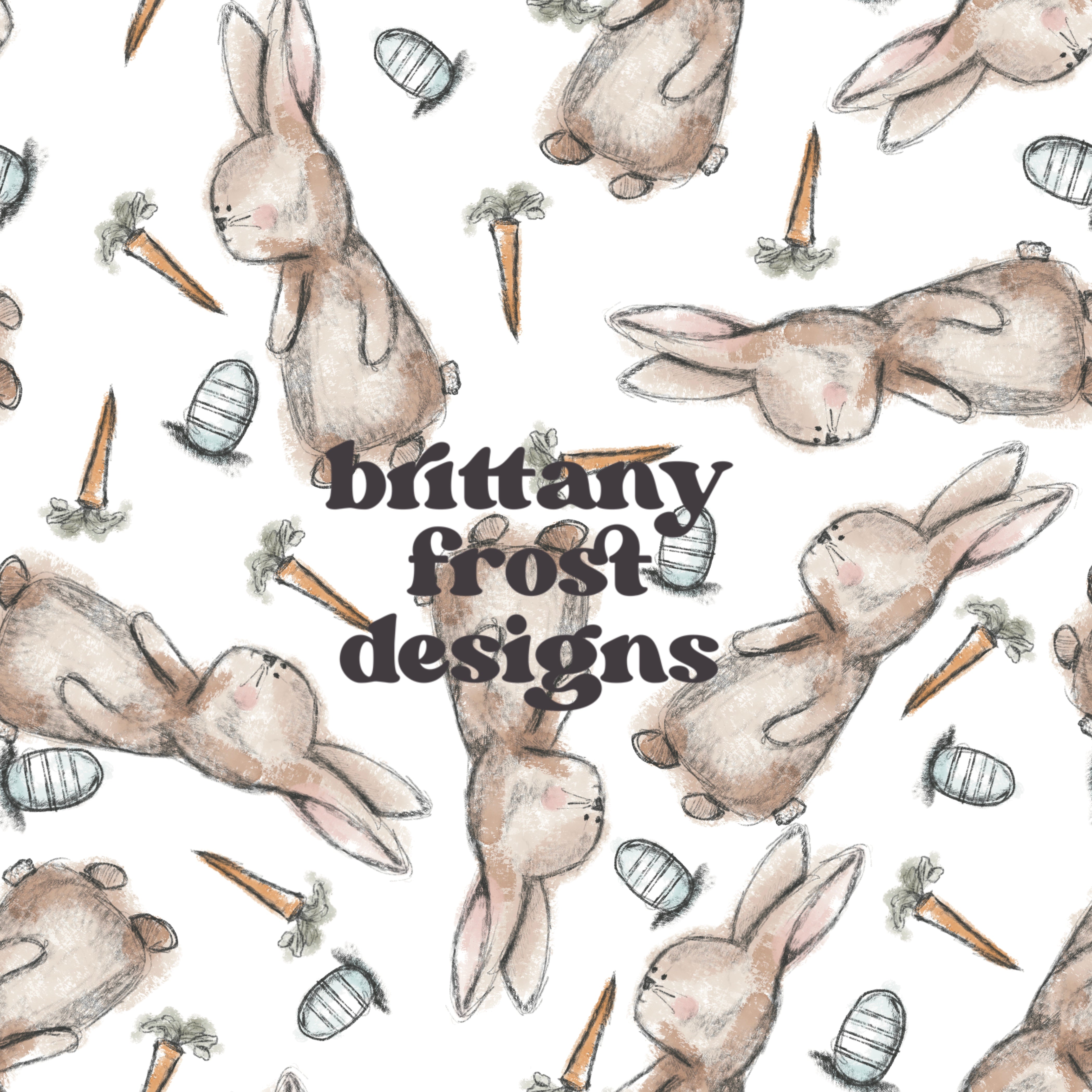 Easter Bunnies Sketchy – Brittany Frost Designs