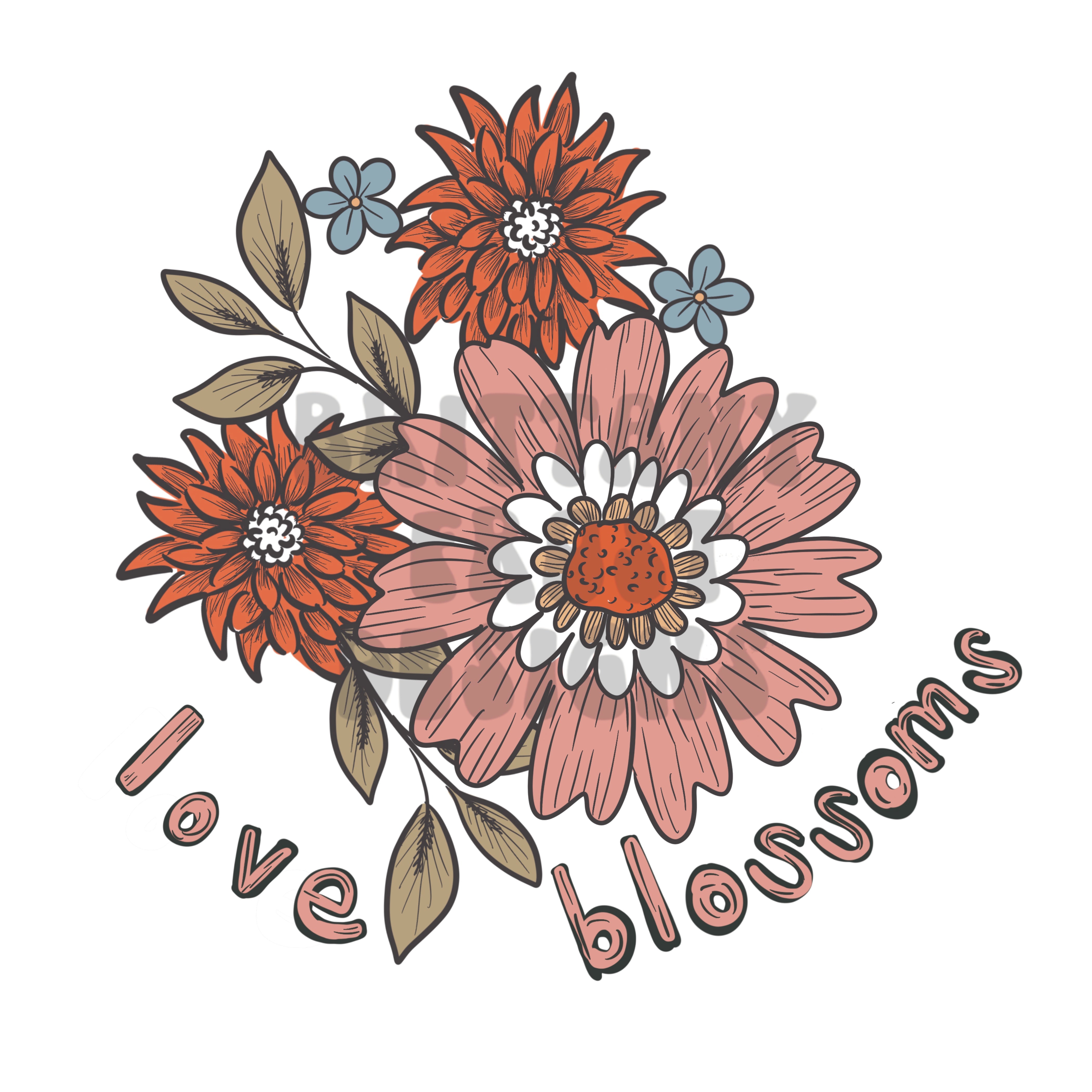 Love Blossoms PNG Sublimation – Brittany Frost Designs